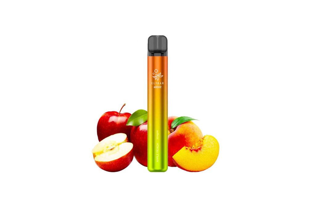 ELF BAR 600 V2 Apple Peach, 20 mg/ml, 10ks | Jednorázová elektronická ...